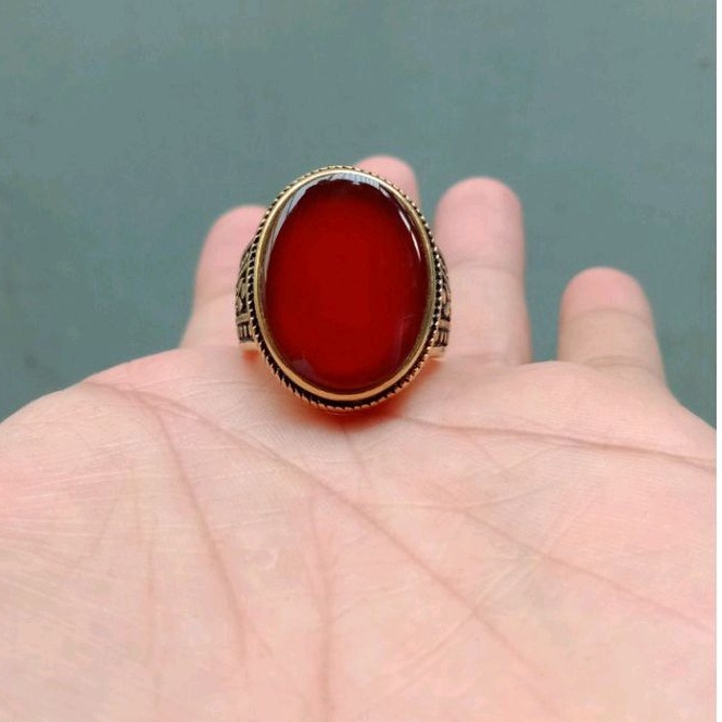 Jual cincin batu akik yaman ahmer original | Shopee Indonesia