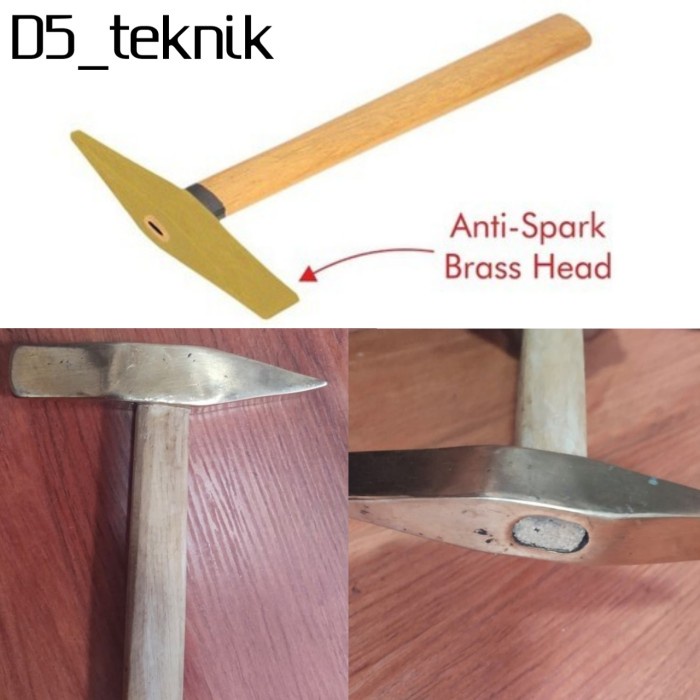 Jual [D5] Palu Las Kuningan Brass Hammer Cipping Palu Keping Palu ...