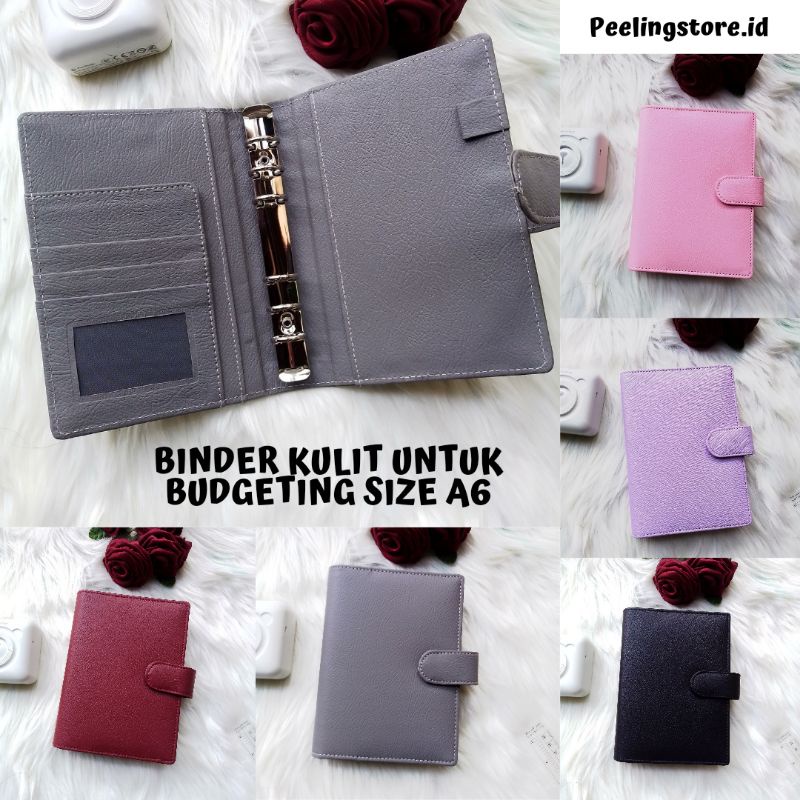 Jual BINDER POLOS A6 BINDER KULIT BINDER BUDGETING A6 6RING | Shopee ...