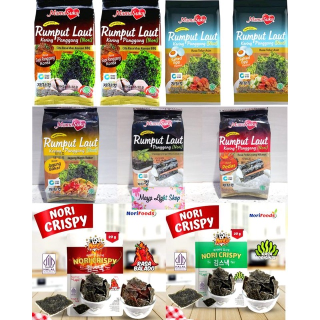 Jual Nori Crispy Snack rumput laut mamasuka rumput laut snack seafood ...