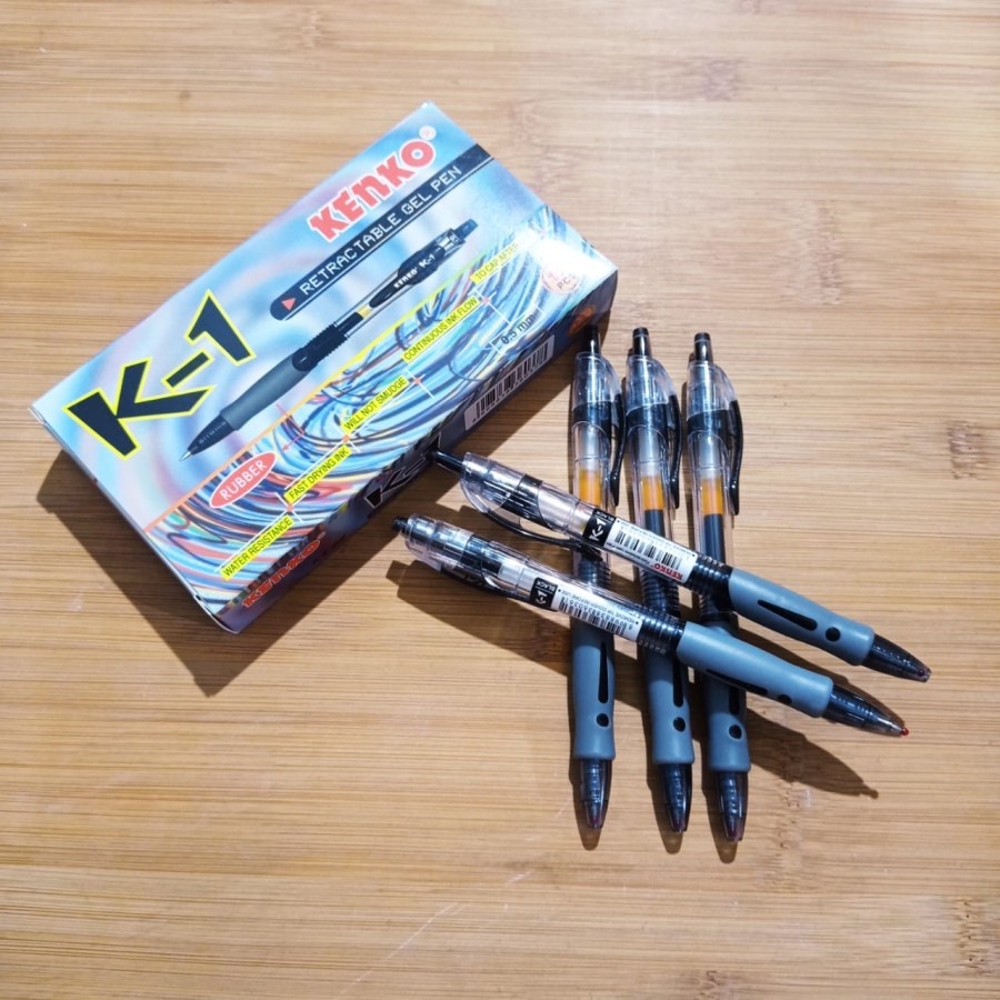 Jual Pulpen Gel Kenko K-1/K1 0.5 mm - Hitam | Shopee Indonesia