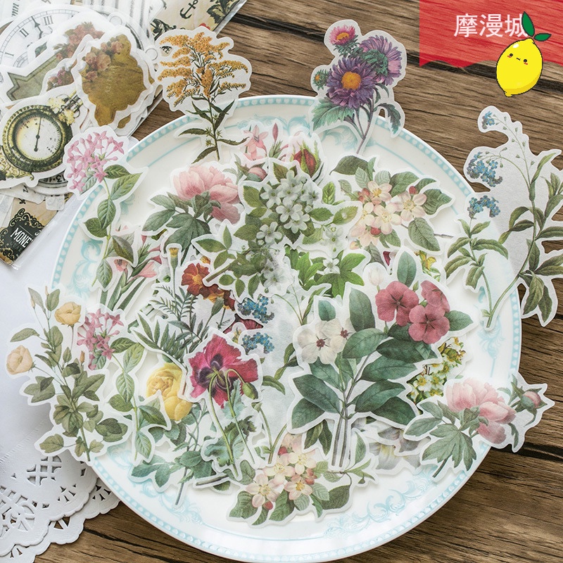 Jual Stiker Retro Estetik Vintage Style Objects Flake Stickers Set ...