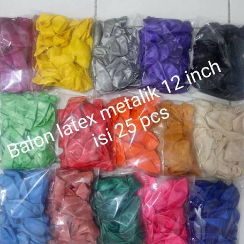 Jual Balon Metalik 12 Inch Per pack ( isi 25 pcs ) / Balon ulang tahun ...