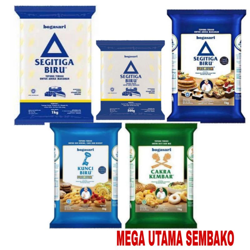 Jual Tepung terigu bogasari Segitiga biru / segitiga biru premium ...