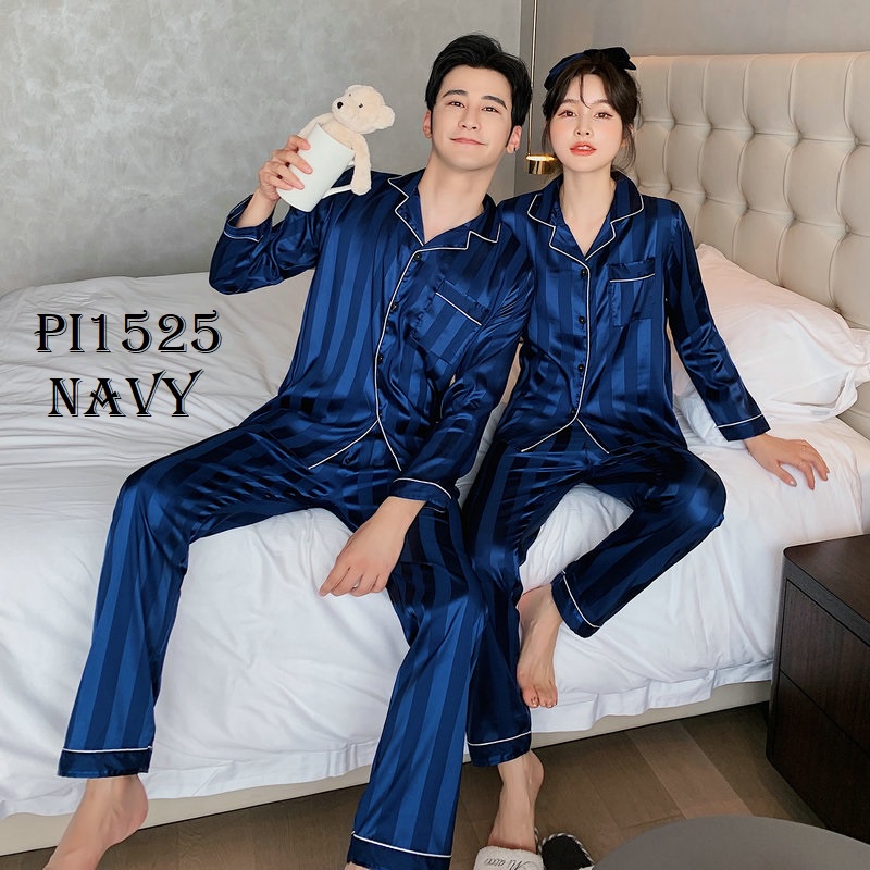 Jual PIYAMA COUPLE SATIN PI1525 | Shopee Indonesia