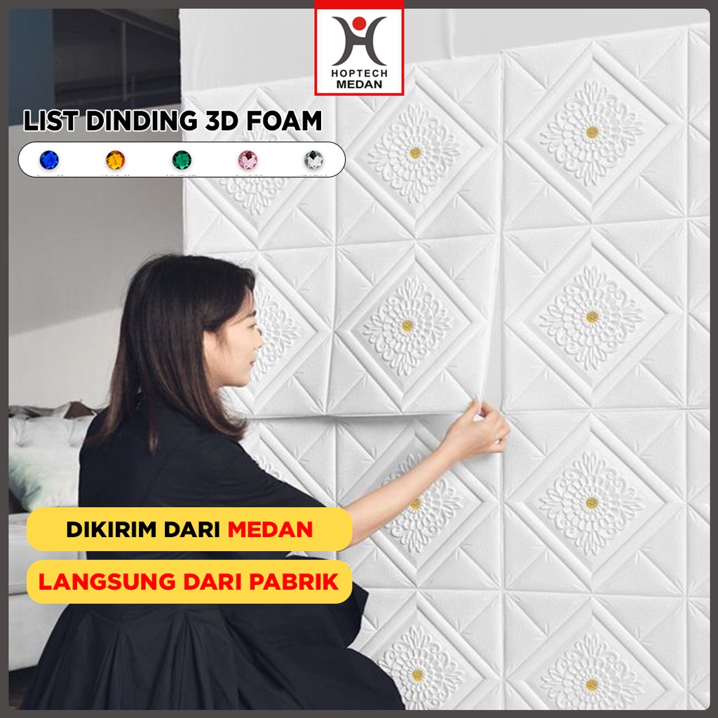 Jual Wallpaper 3D FOAM / Walpaper Dinding 3D Motif Foam Batik More High ...