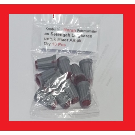 Jual Qty 10 Pcs Knob abu-Merah Potentiometer as Setengah Lingkaran ut ...