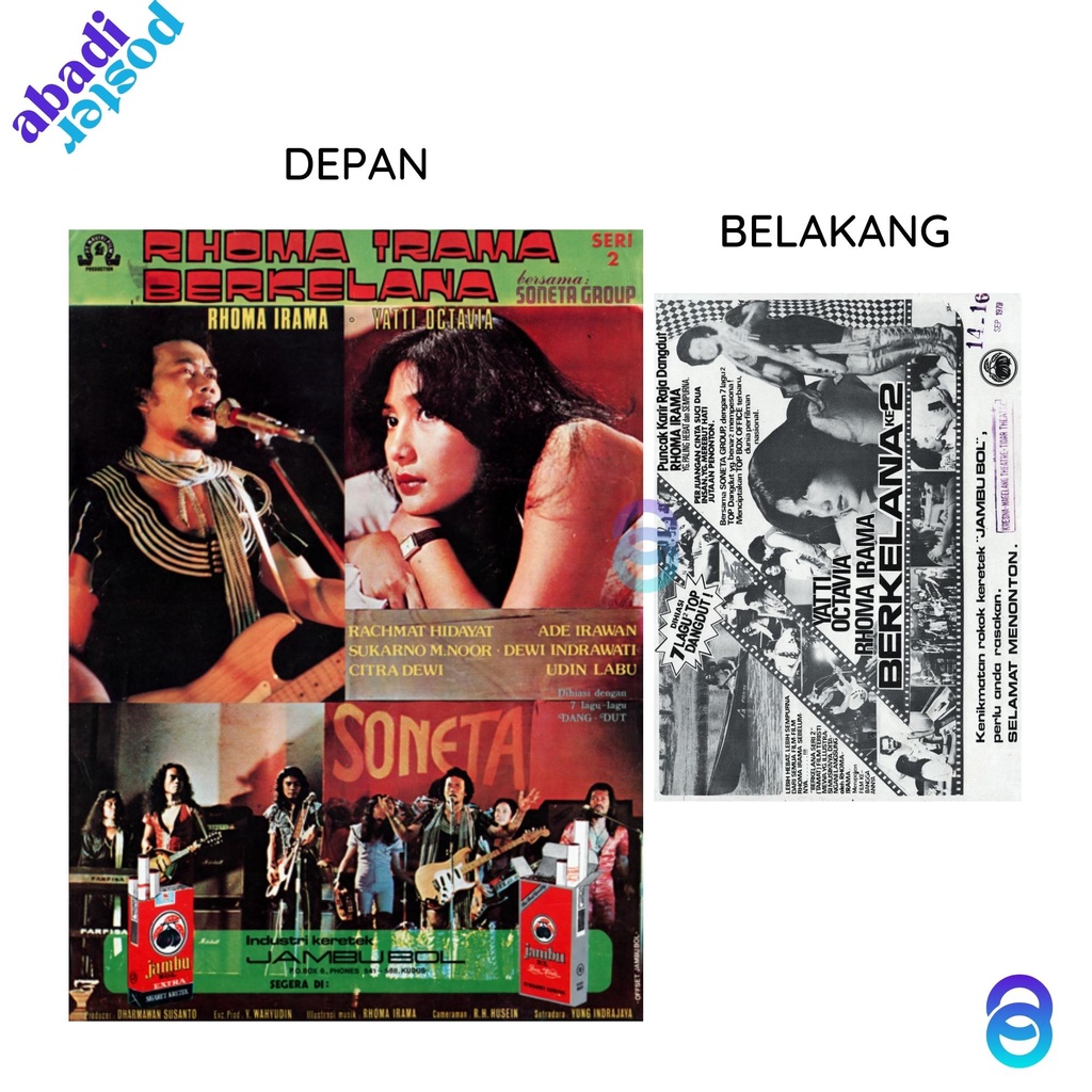 Jual poster film lawas rhoma irama berkelana - poster film rhoma irama | Shopee Indonesia