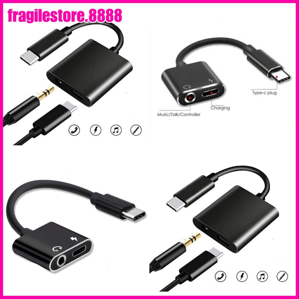 Jual FG ADAPTER 2IN1 TYPE C TO AUX 3.5MM CHARGER CONVERTER TYPE C ...