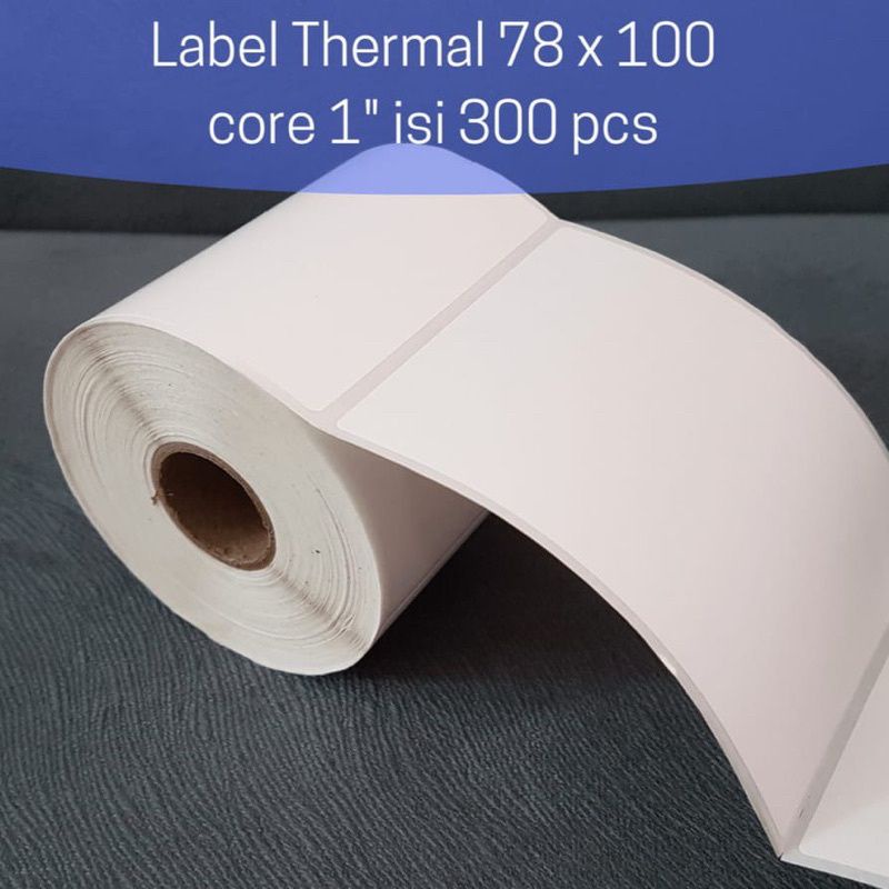 Jual kertas Label Thermal 78x100 mm Core 1 - Printer Cetak Resi Tempel ...