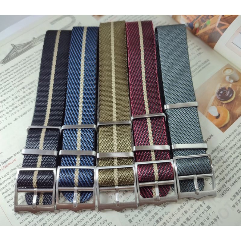 Jual Tali jam premium fabric nylon adjustable nato strap 18mm 19mm 20mm ...
