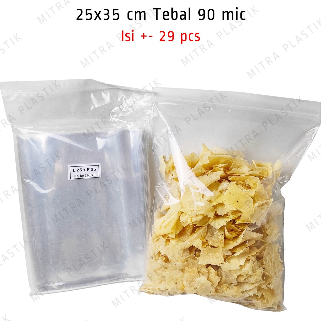 Jual Plastik PP Klip Bening Tebal 90 Micron Zipper 500g Kemasan Snack ...