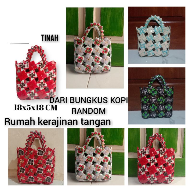 Jual TAS UNIK DARI BUNGKUSAN KOPI MODEL BOLONG/RANDOM UK:18X5X18 CM ...