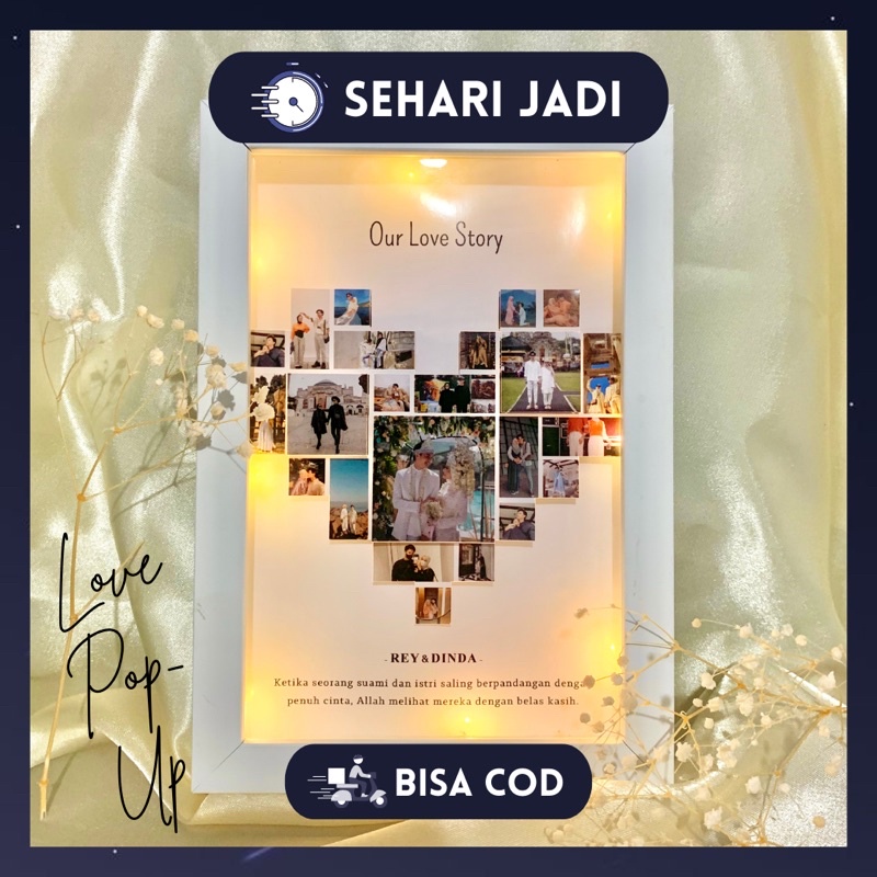 Jual LOVE POP UP | kado custom ulang tahun cewek cowok | kado natal ...