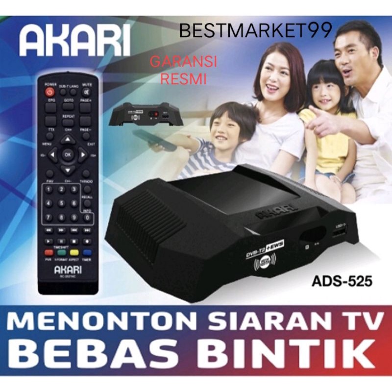 Jual STB SET TOP BOX AKARI ADS 525 STB Receiver Digital Original High ...