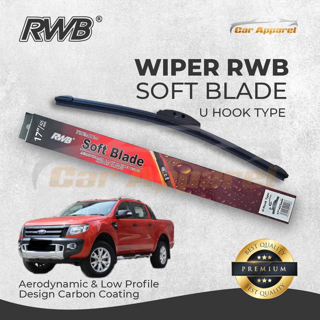 Jual Wiper RWB Soft Ford Ranger T6 2011-2015 Hybrid Windshield Ford ...