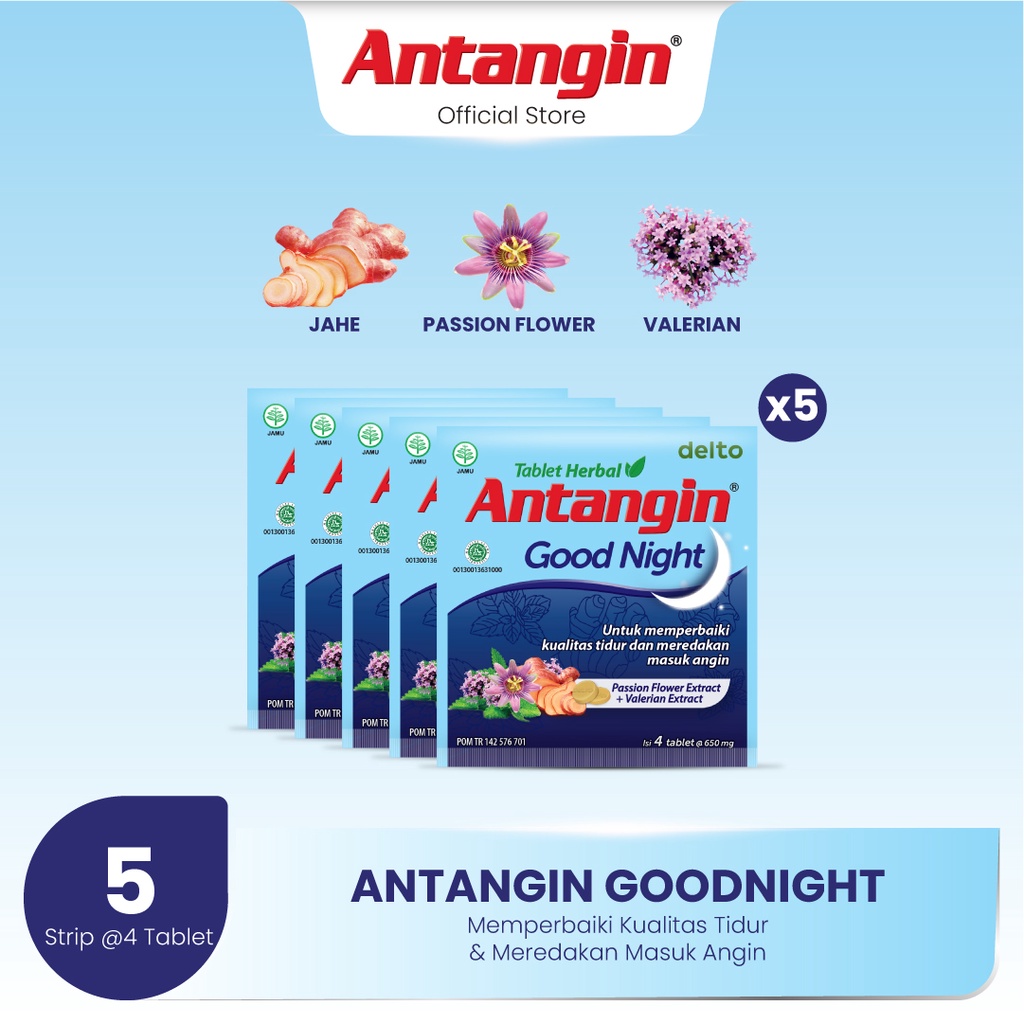 Jual Antangin Good Night Tablet Herbal 5 Strip - Memperbaiki Kualitas ...
