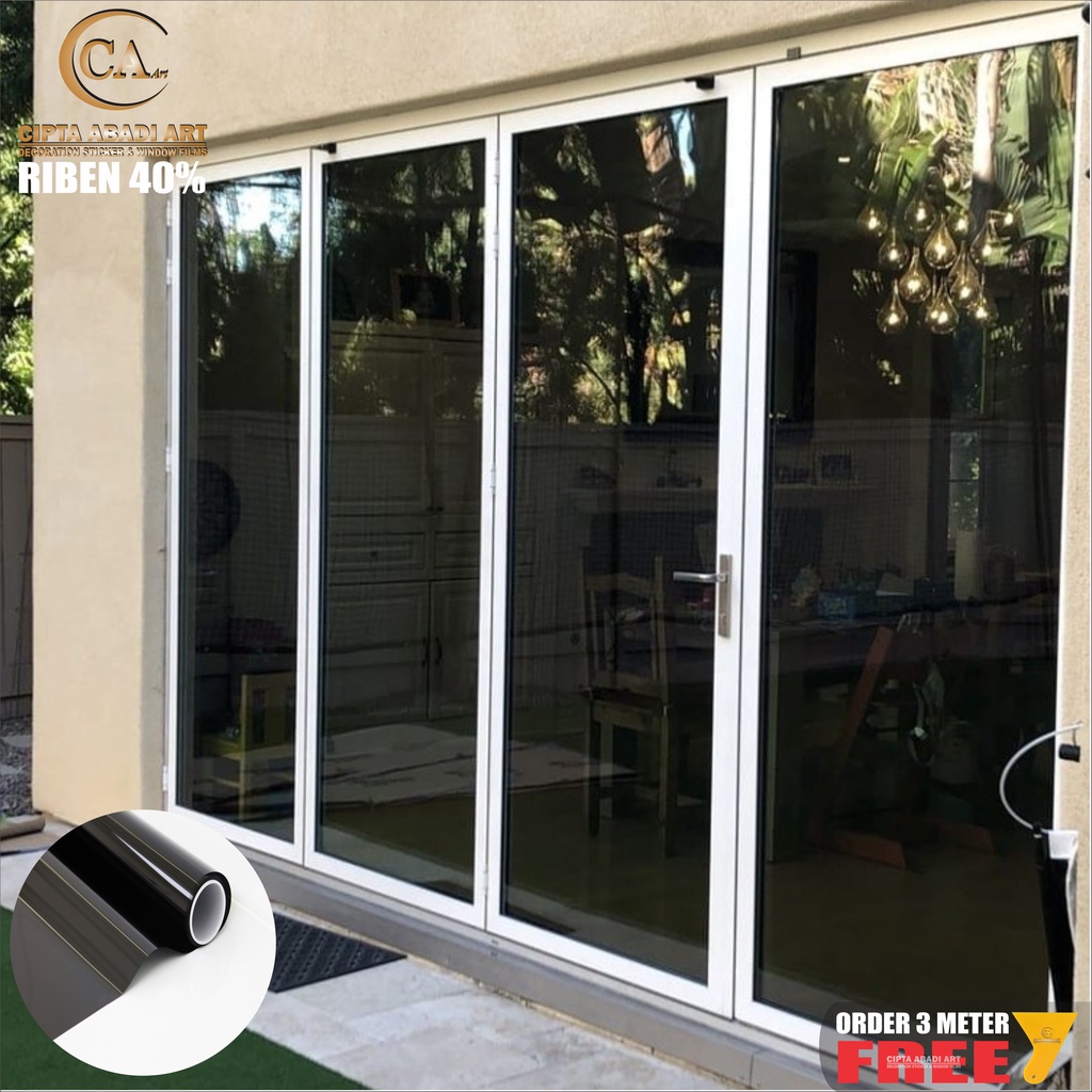 Jual Stiker Kaca Film One Way Gedung Mobil Rumah Riben Hitam Peredam Panas Pelapis Jendela Kaca ...