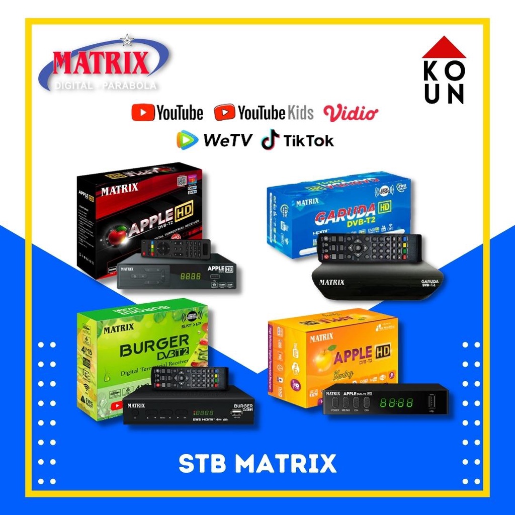 Jual (COD READY) MATRIX APPLE SILVER SET TOP BOX DVB T2 / STB SANEX SN ...