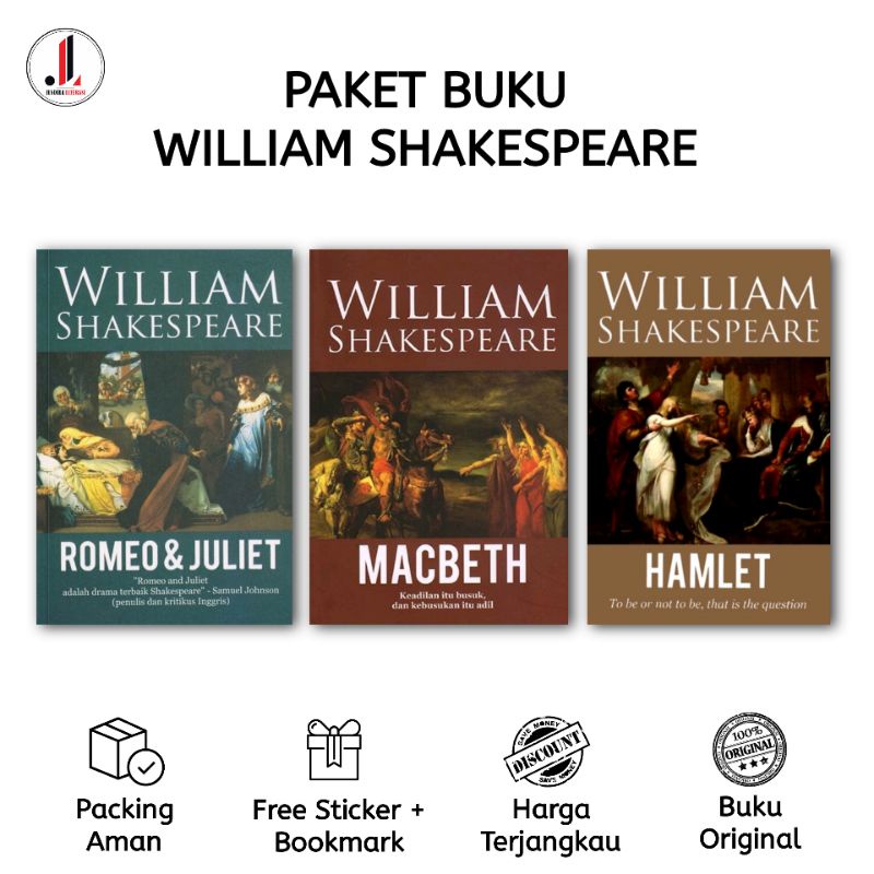 Jual Original - Paket Buku William Shakespeare: Romeo & Juliet, Macbeth ...