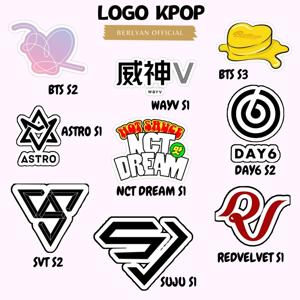 Jual Sticker Logo Kpop NCT WAYV BITIES EXO Lucu Aesthetic Stiker Deco ...