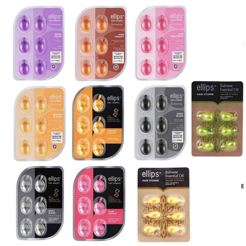Jual ELLIPS Hair Vitamin Pro Keratin Blister isi 6 caps | Shopee Indonesia