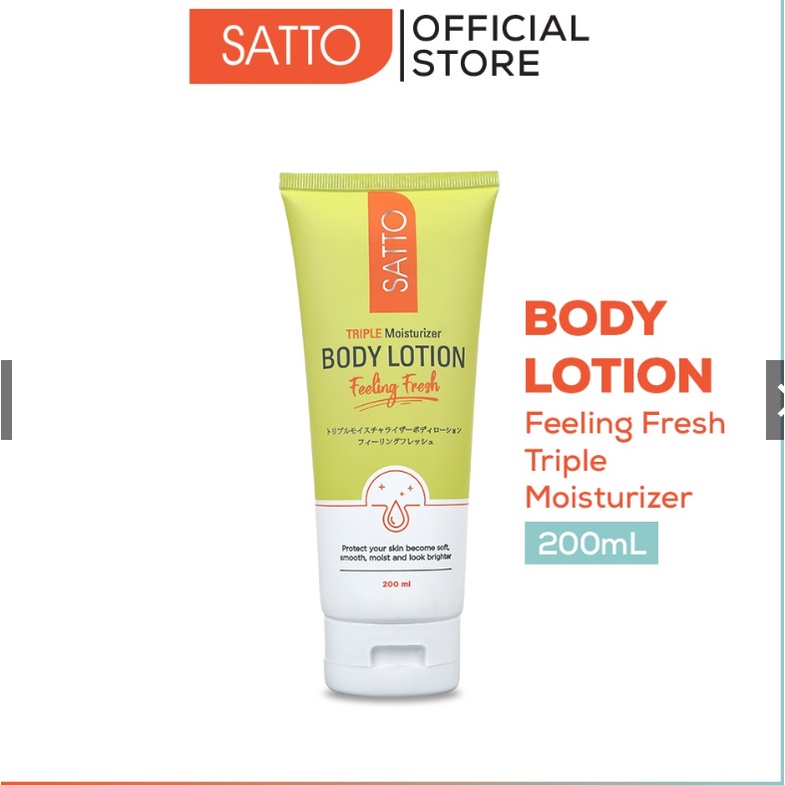 Jual Satto Triple Moisturizer Whitening Body Lotion Feeling Fresh 200 ...
