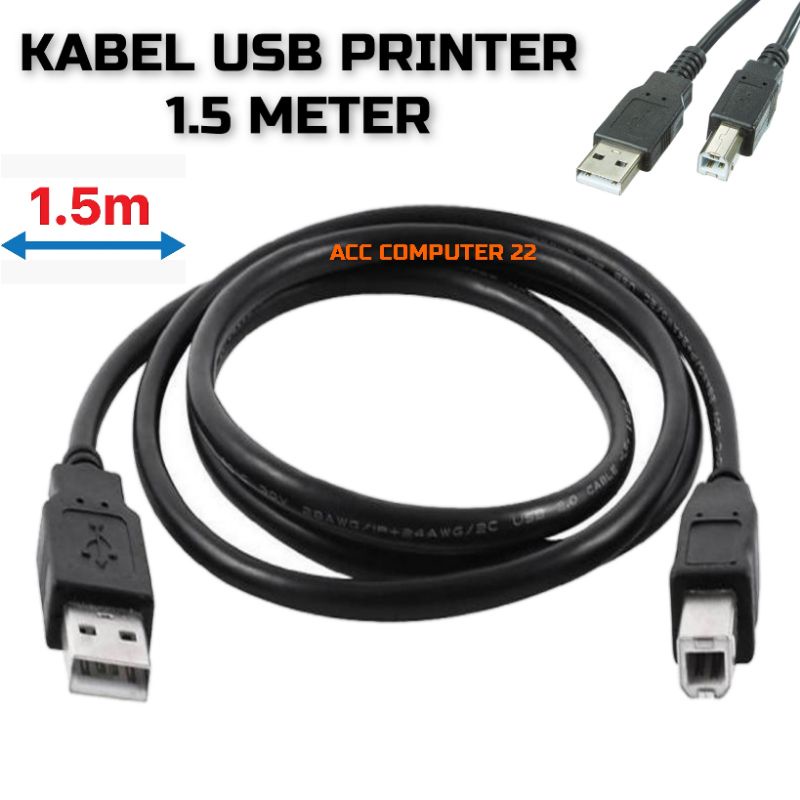 Jual [ SKS ] COD KABEL USB PRINTER 1.5 METER | Shopee Indonesia