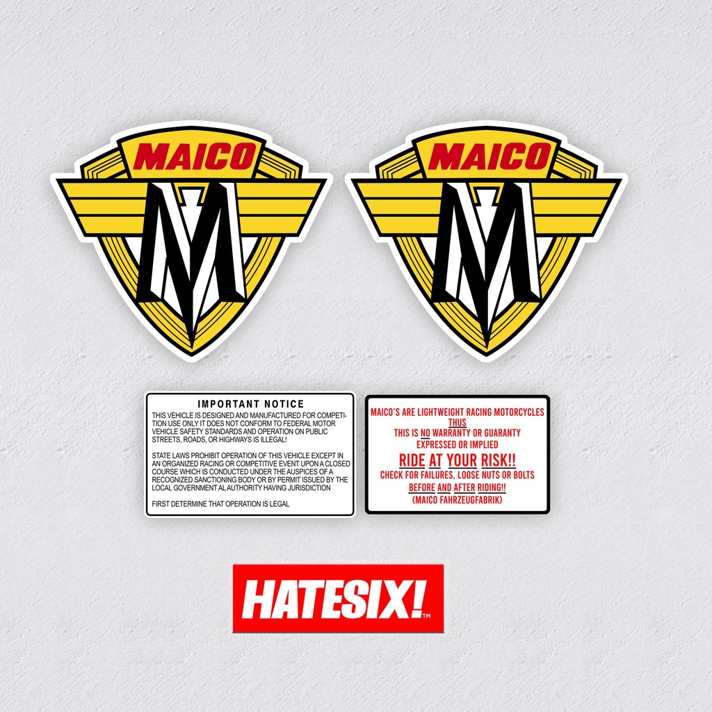 Jual Sticker Decal Vintage Ednuro MAICO Hatesix | Shopee Indonesia