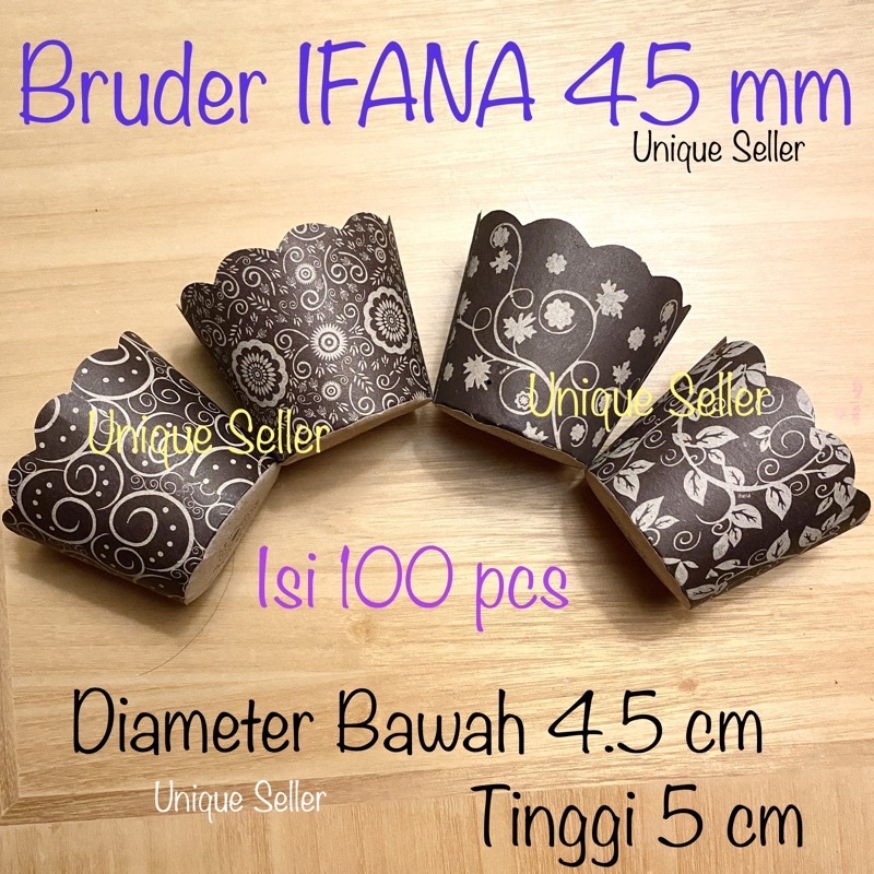 Jual [100 pcs] Ifana Bruder Muffin Cup 45 mm / Cupcake Case Ifana 4.5 ...