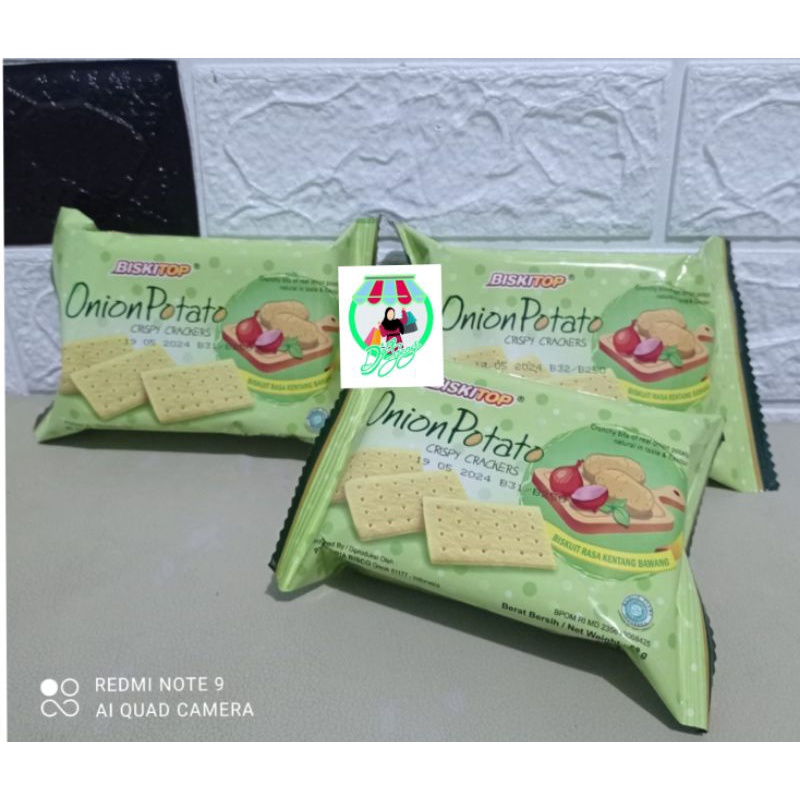 Jual (PAKET 3 PCS) ONION POTATO CRISPY CRAKERS // BISKUIT RASA KENTANG ...