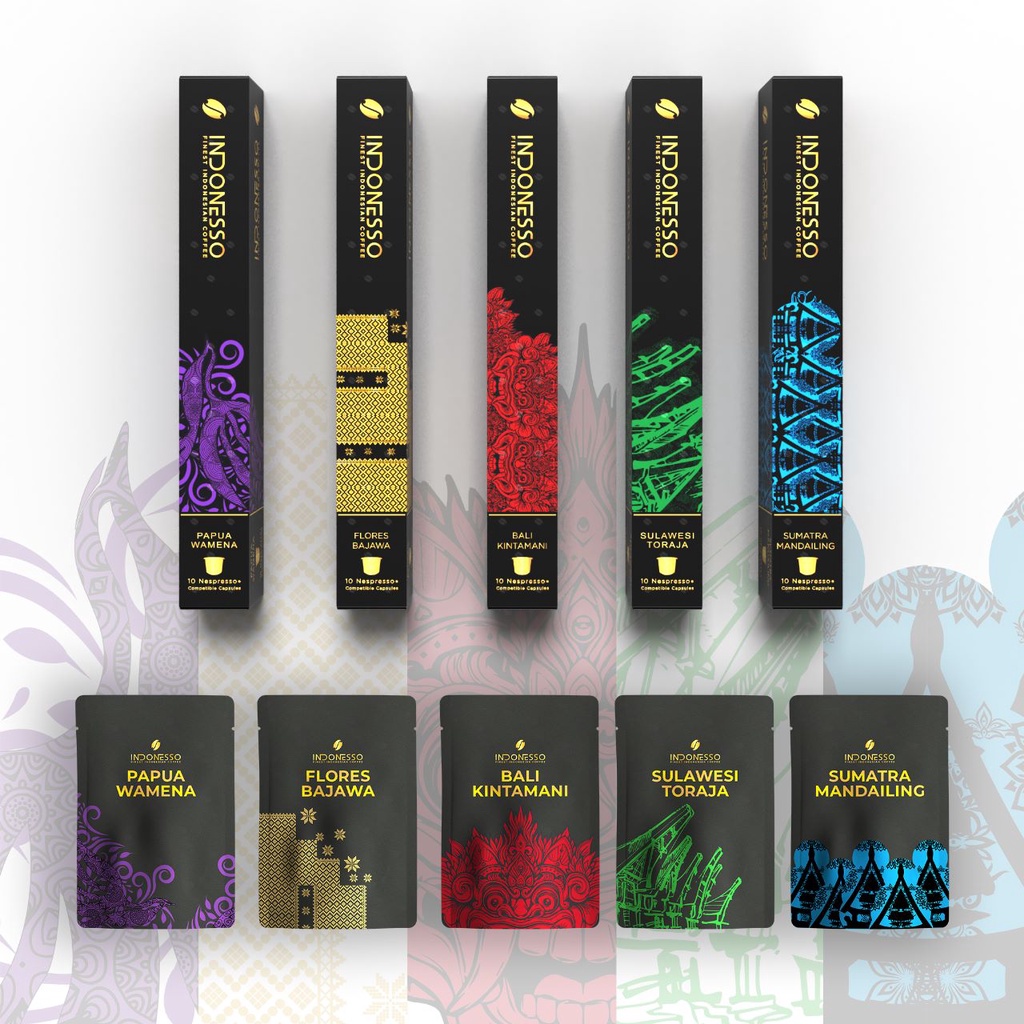 Jual INDONESSO 5 Boxes Coffee Capsules Compatible with Nespresso ...