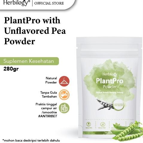 Jual Herbilogy PlantPro Powder-Unflavored 280g (Plant Protein) | Shopee ...