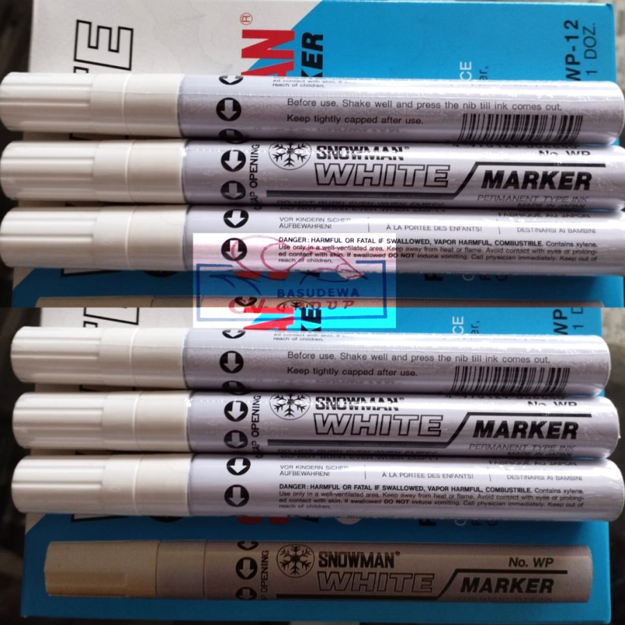 Jual SNOWMAN SPIDOL PAINT MARKER PERMANENT PUTIH / PAINT MARKER WHITE ...