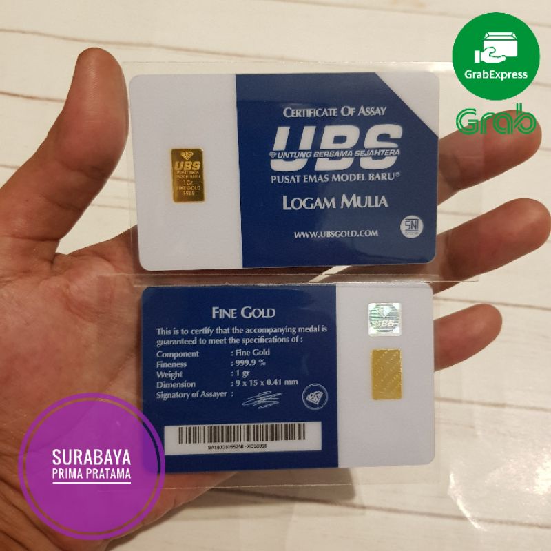 Jual LM Logam Mulia Emas UBS 1 gr gram Press SNI | Shopee Indonesia