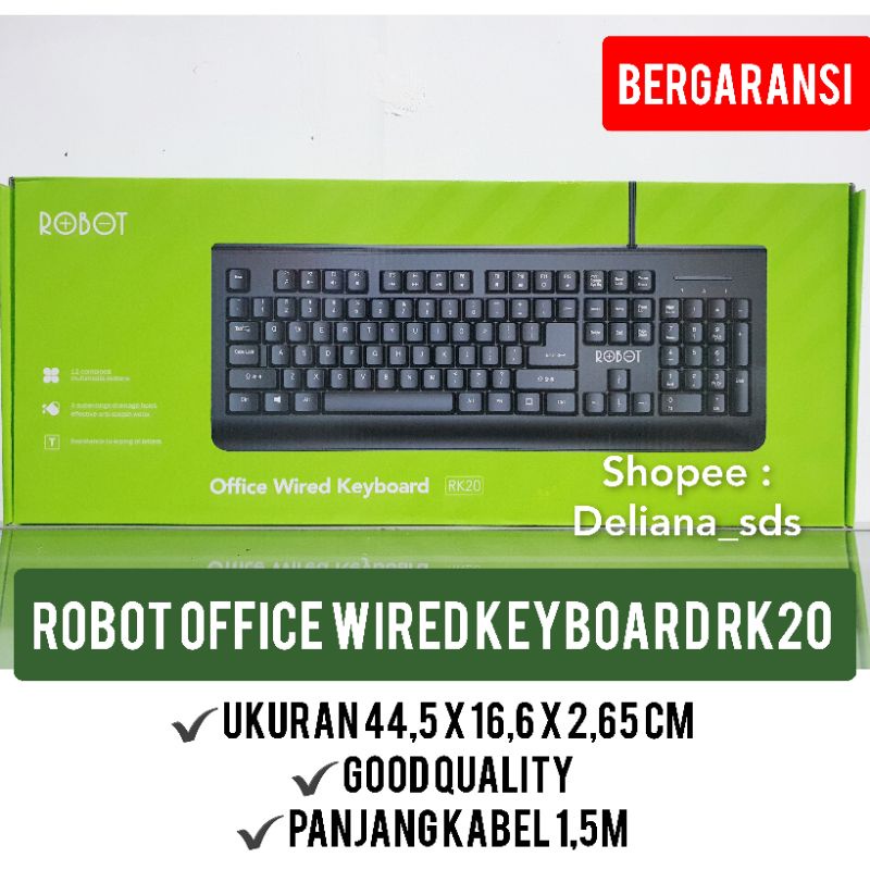 Jual Robot Wired Keyboard RK20 Garansi Resmi 1 Tahun Robot Keyboard ...