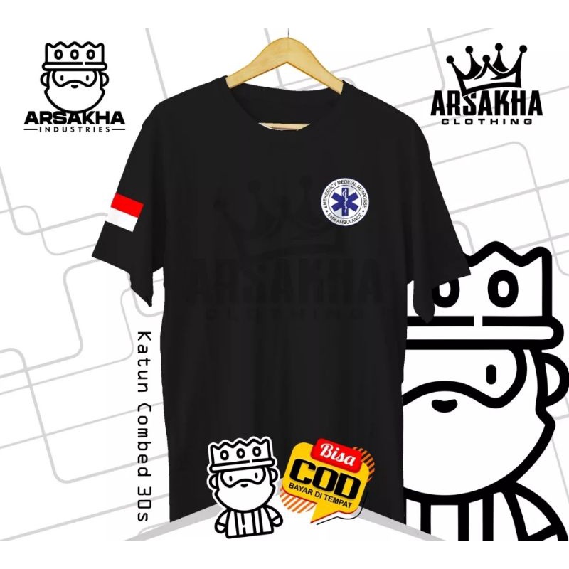 Jual KAOS DRIVER AMBULANCE EMR EMERGENCY MEDICAL RESPONSE LOGO SIMPEL ...
