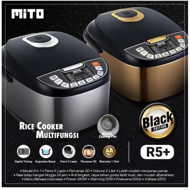 Jual Magic com MITO / MITOCHIBA R5+ Rice cooker Digital multi fungsi 2L ...
