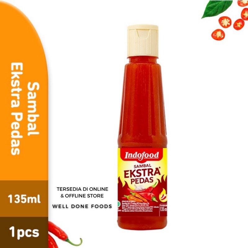 Jual Indofood Sambal Extra Pedas 135ml | Shopee Indonesia