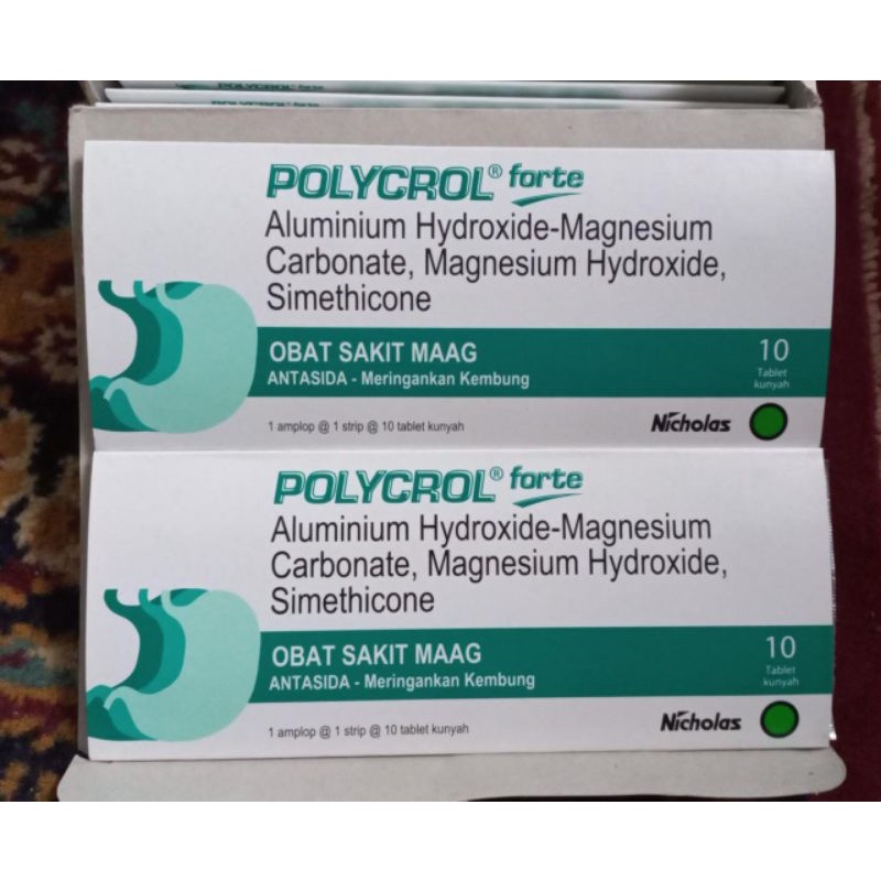 Jual POLYCROL FORTE 10 TABLET MURAH Mengatasi MAAG | Shopee Indonesia