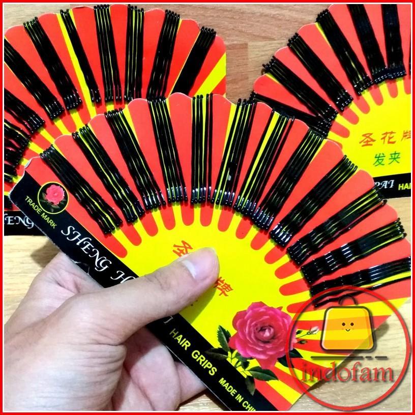 Jual indofam - [ 48 Jepit Lidi ] Poni Rambut / Jepit Jepitan Jedai ...