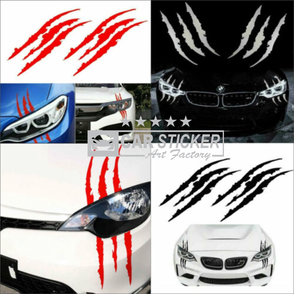 Jual CK01 Sticker lampu mobil sticker model cakar sticker cutting ...