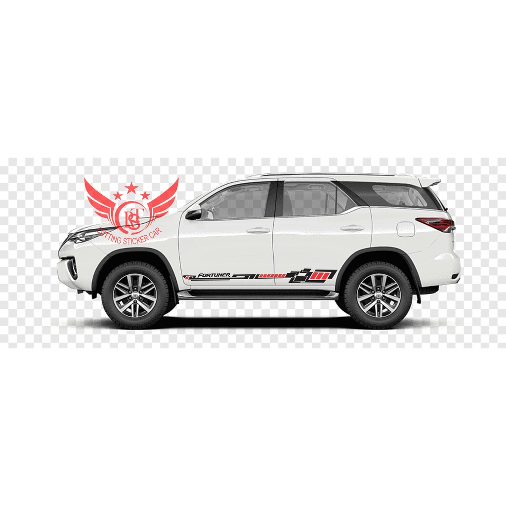 Jual sticker stiker mobil fortuner cutting sticker mobil toyota ...