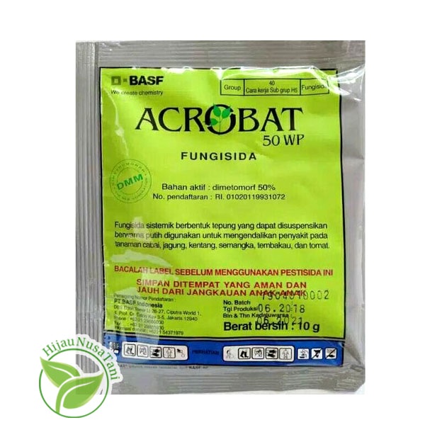 Jual ACROBAT 50WP 10 gram 40 gram BASF - Fungisida Sistemik 50 WP Pestisida Perlakuan Benih Anti ...