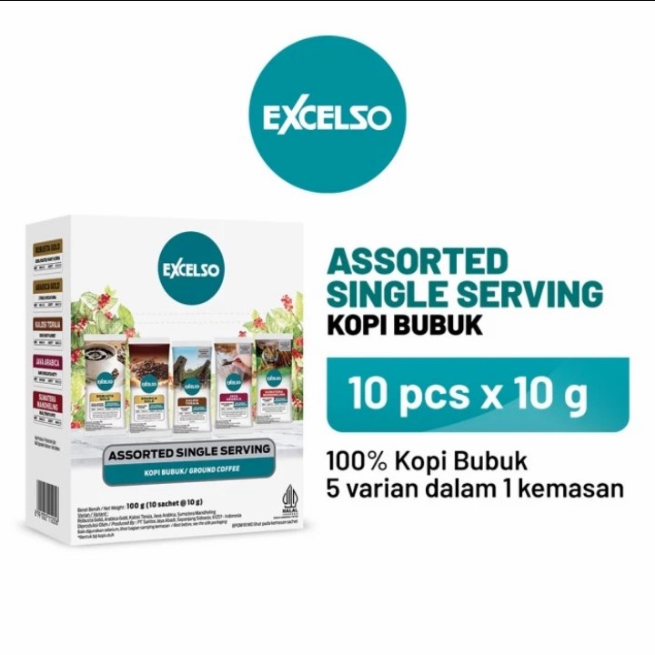 Jual Kopi Bubuk Excelso Assorted Single Serving Coffee (@10 g x 10 ...