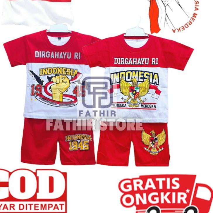 Jual [CODE DB24] BAJU SETELAN MERAH PUTIH ANAK USIA 1-10 TAHUN MODEL ...