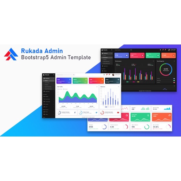 Jual Rukada - Responsive Bootstrap 5 Admin Template | Shopee Indonesia