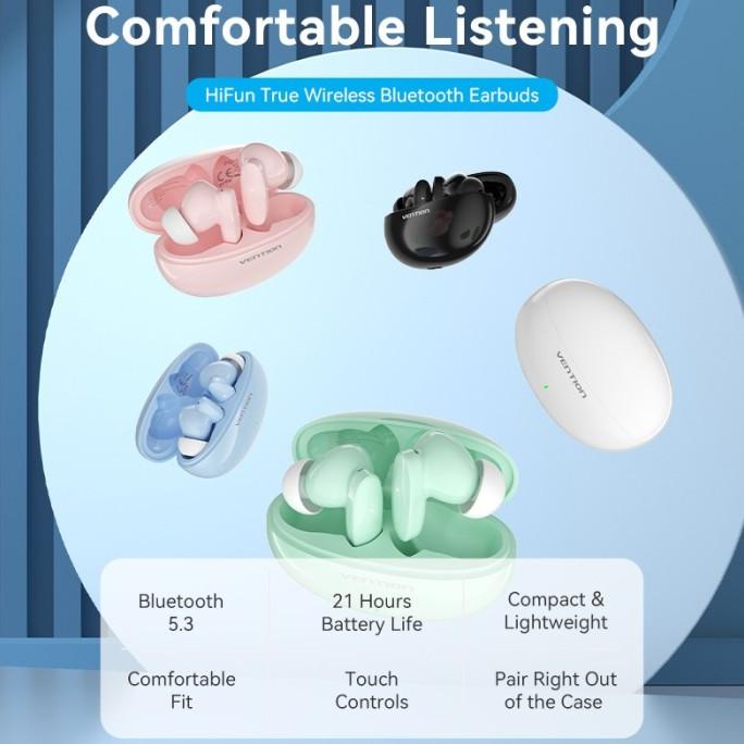 Jual Vention Tws Headset Bluetooth Earbuds True Wireless Hifun Series ...