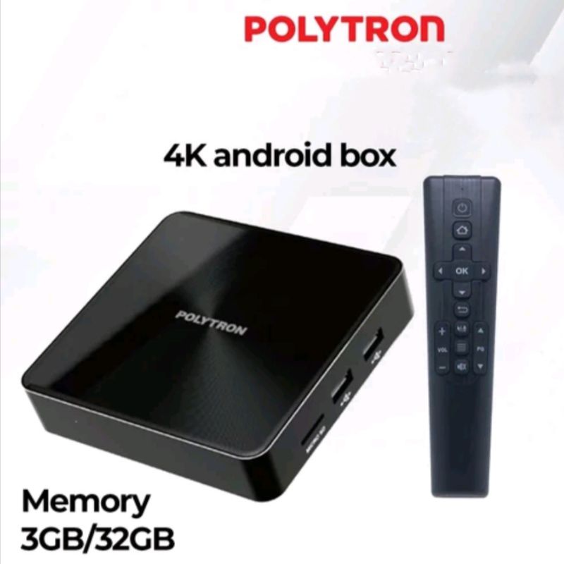 Jual 4K android box polytron pdb f1 ram 3gb memori 32gb ultra hd 4k ...