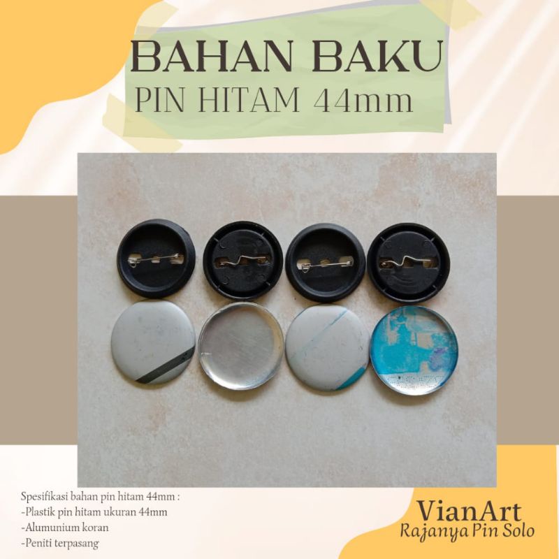 Jual Bahan Baku Pin Peniti Hitam 44 mm | Shopee Indonesia
